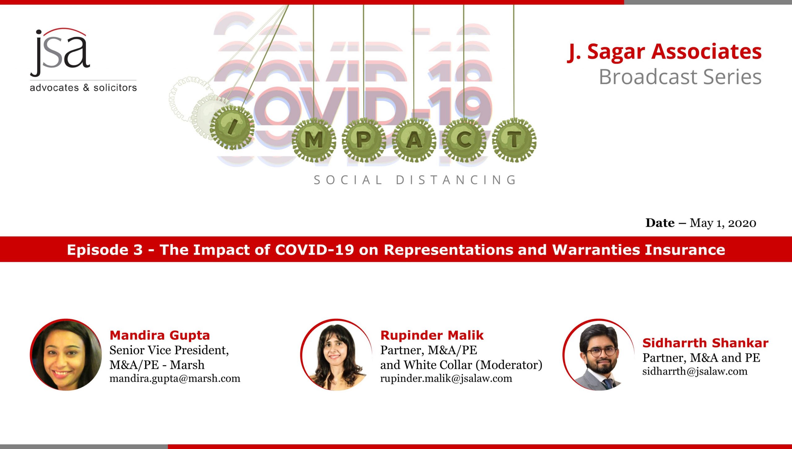 JSA Broadcast Episode 3 - The Impact of COVID-19 on Representations and ...