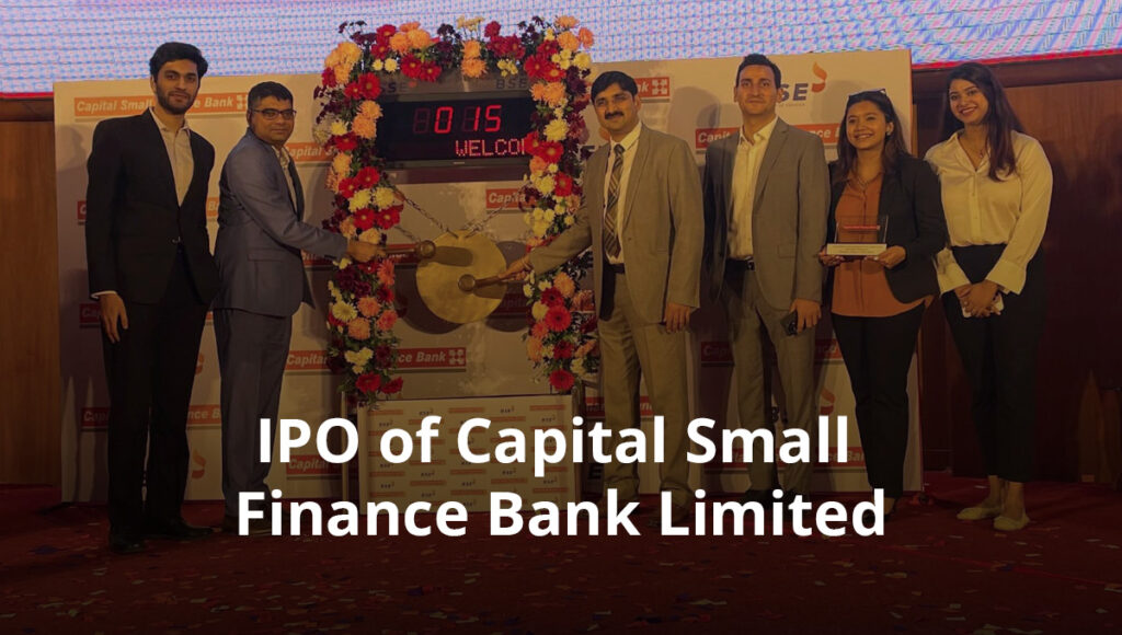 Initial Public Offering of Capital Small Finance Bank Limited - JSA